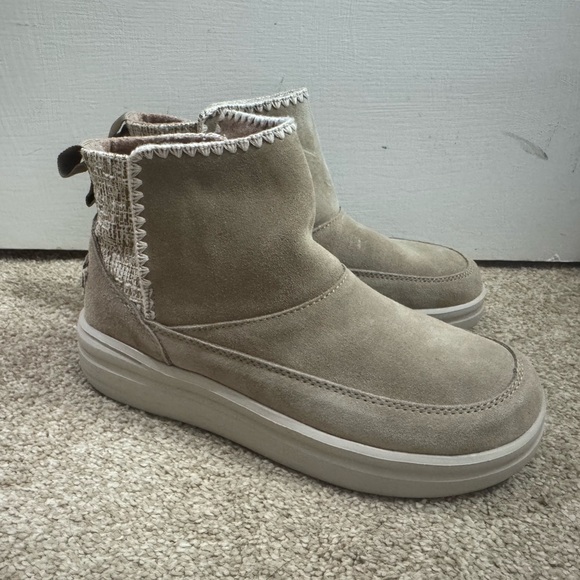 Hey Dude | Shoes | Hey Dude Taupe Suede Ankle Boots | Poshmark